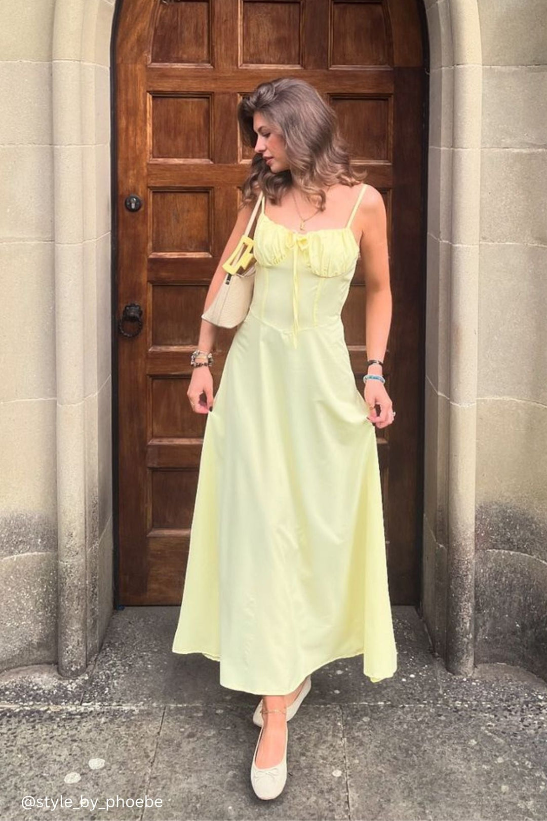 Saar – Corset Maxi Jurk met Striksluiting en A-Lijn Snit – Verlomoda